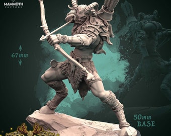 Satyr Miniature Gladewarden Wild Hunt Mammoth Factory D&D 5e Dungeons ...
