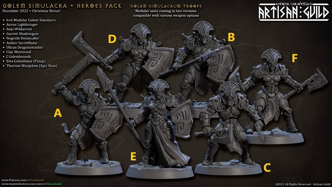 Golem Simulacrum Troops / Constructs / RPG / Tabletop Games / Dungeons ...