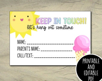 Backpack Tag Child Identification Card Allergy Tag Child Safety School ...