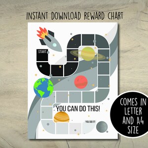 Reward Chart Planets Space Themed, Sticker Chart, Potty Chart, Sleep ...