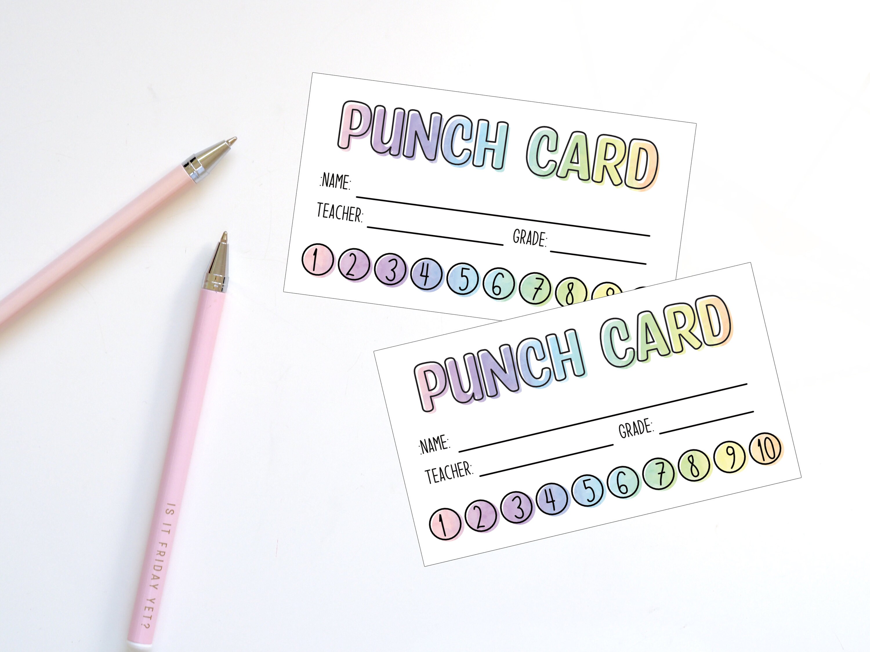 Printable Reward Punch Cards, DIY Reward Card, School Resources ...