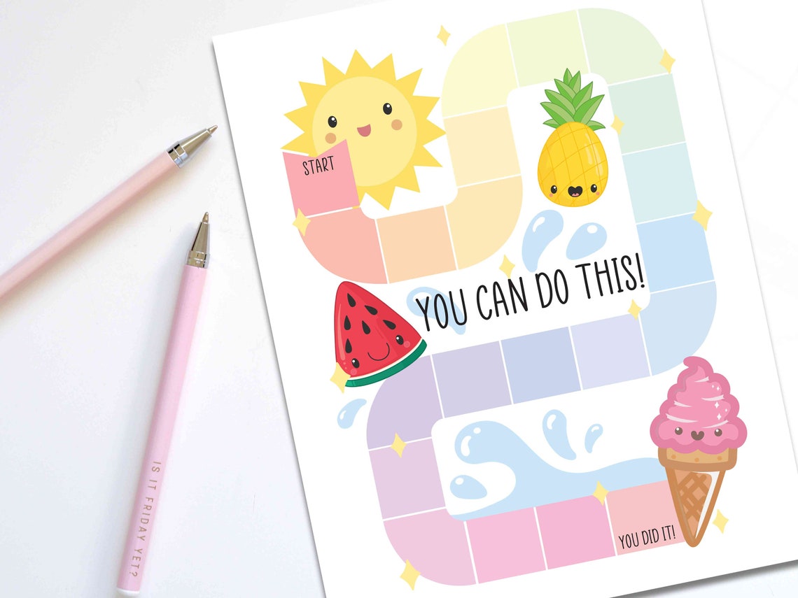 Reward Chart Summer Themed, Sticker Chart, Potty Chart, Sleep Chart ...