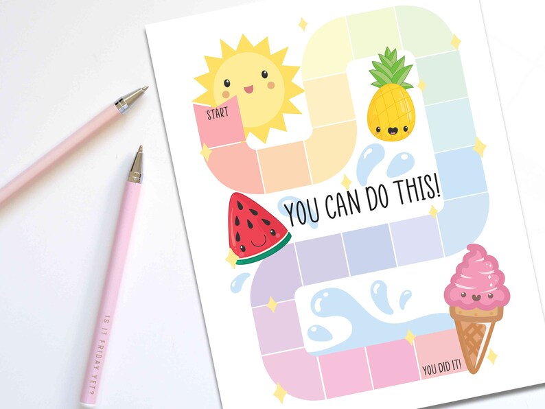 Reward Chart Summer Themed, Sticker Chart, Potty Chart, Sleep Chart ...