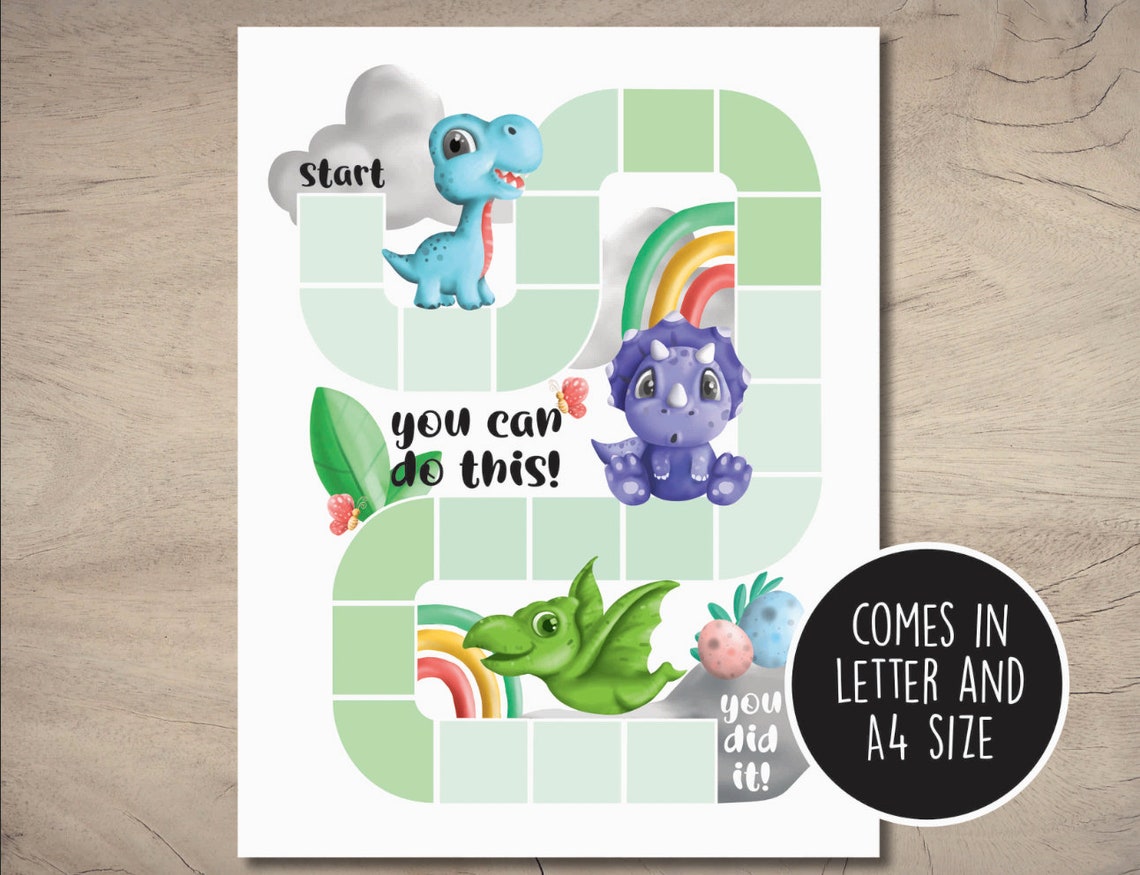 Printable Reward Chart Dinosaur Themed, Sticker Chart, Potty Chart ...