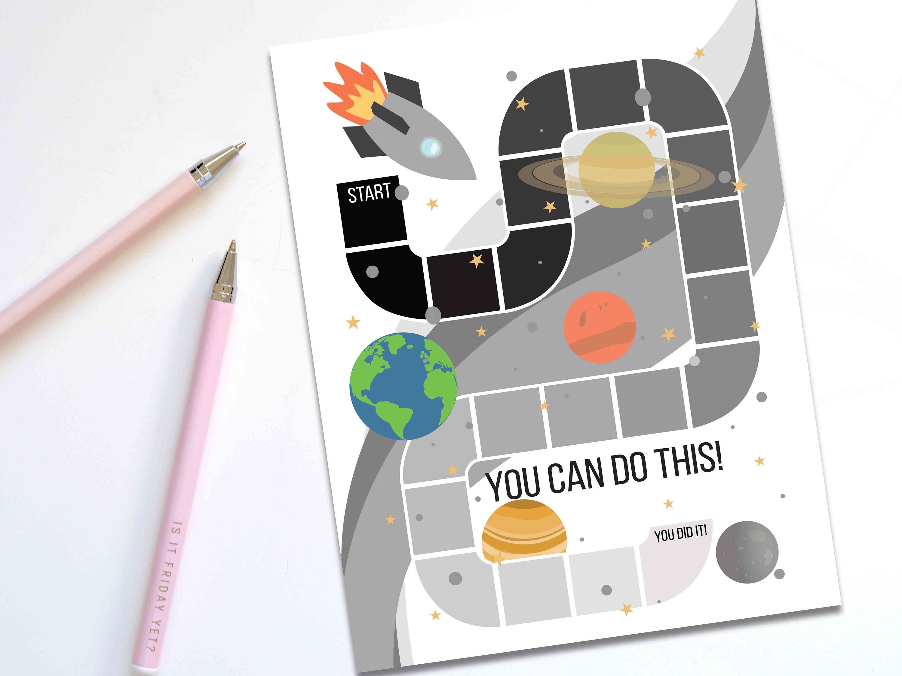 Reward Chart Planets Space Themed, Sticker Chart, Potty Chart, Sleep ...