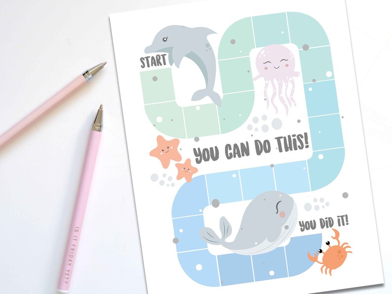 Printable Under the Sea Reward Chart Sticker Chart Potty - Etsy