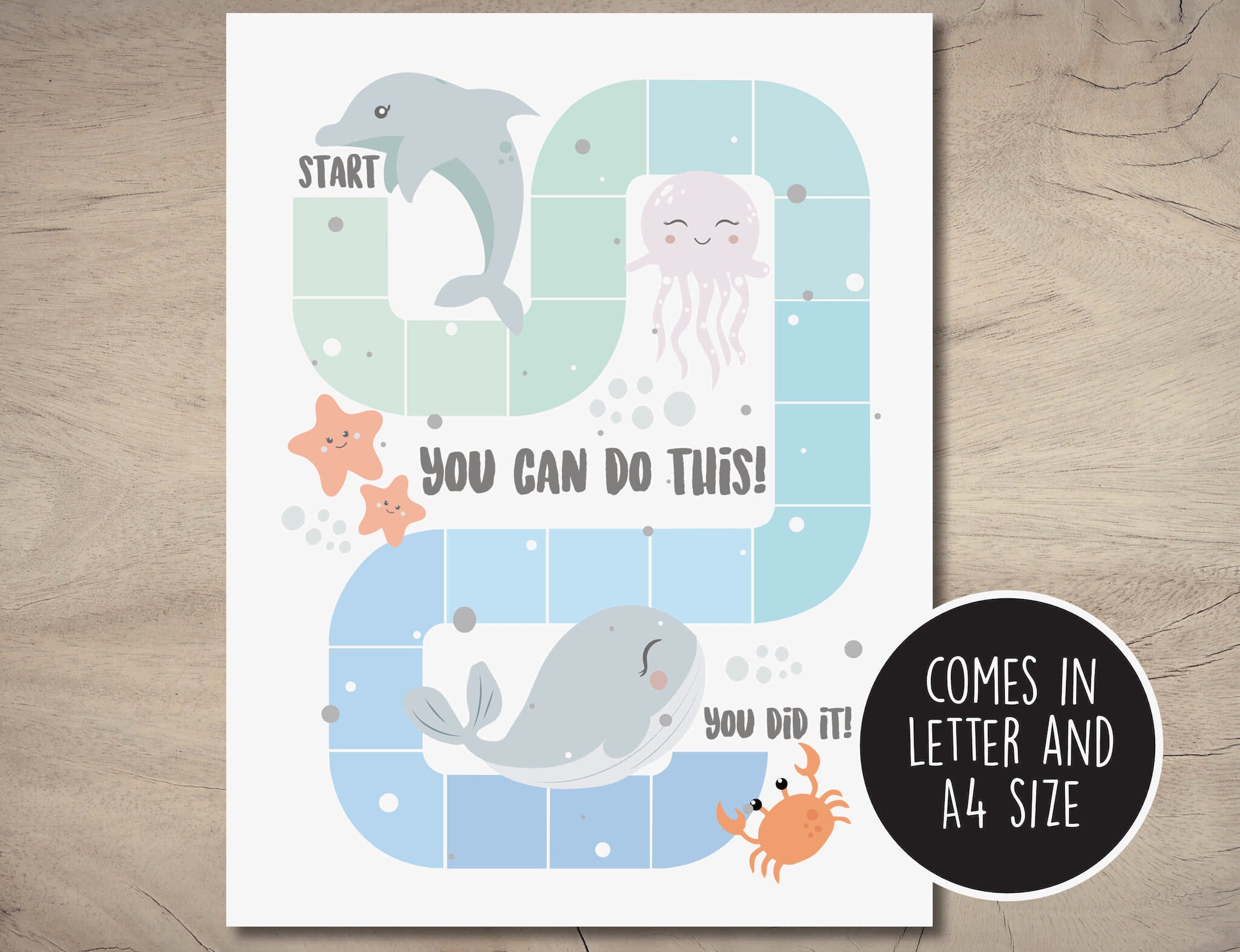 Printable Under the Sea Reward Chart, Sticker Chart, Potty Chart, Sleep ...