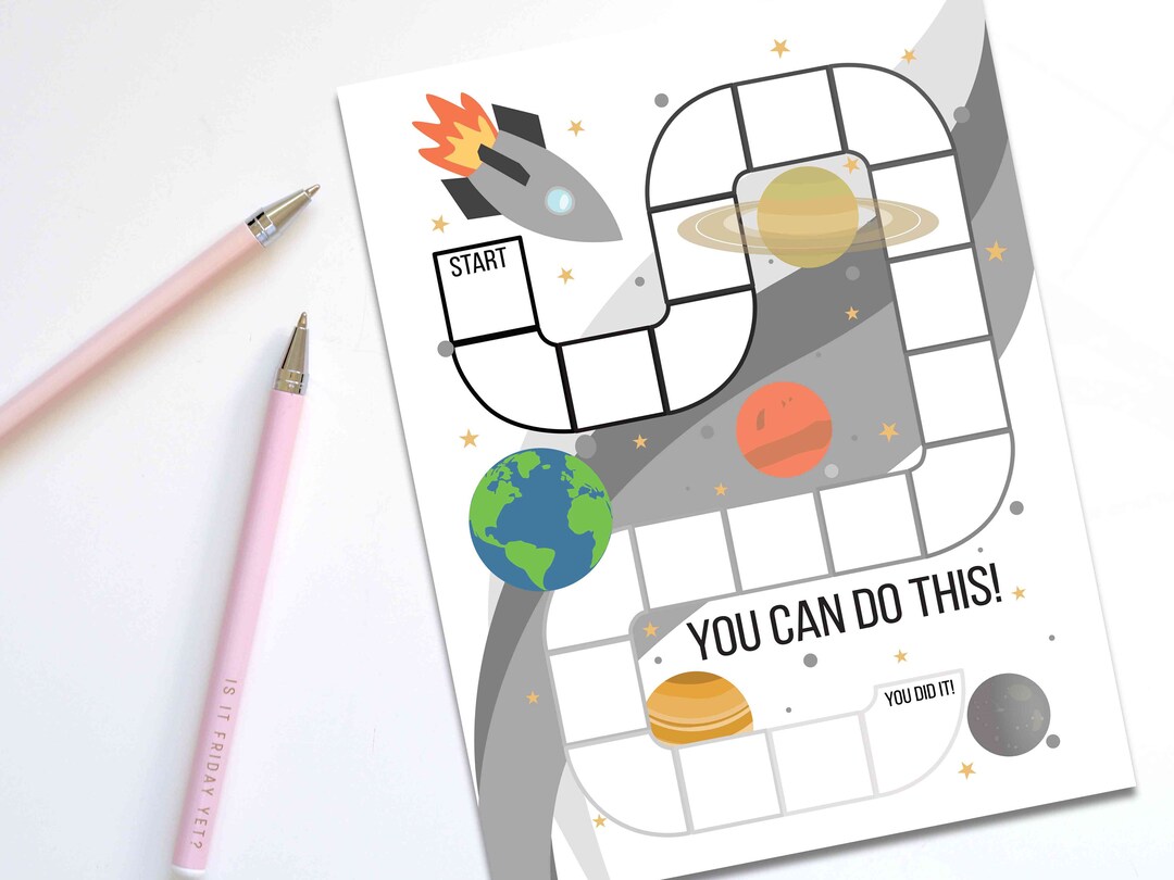 Reward Chart Planets Space Themed, Sticker Chart, Potty Chart, Sleep ...