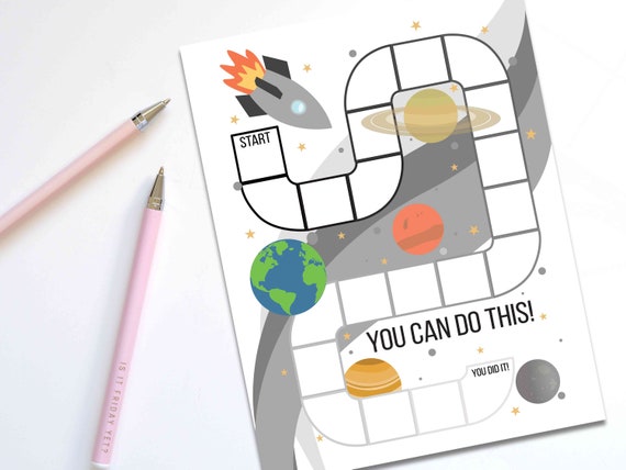 Reward Chart Planets Space Themed Sticker Chart Potty Chart | Etsy
