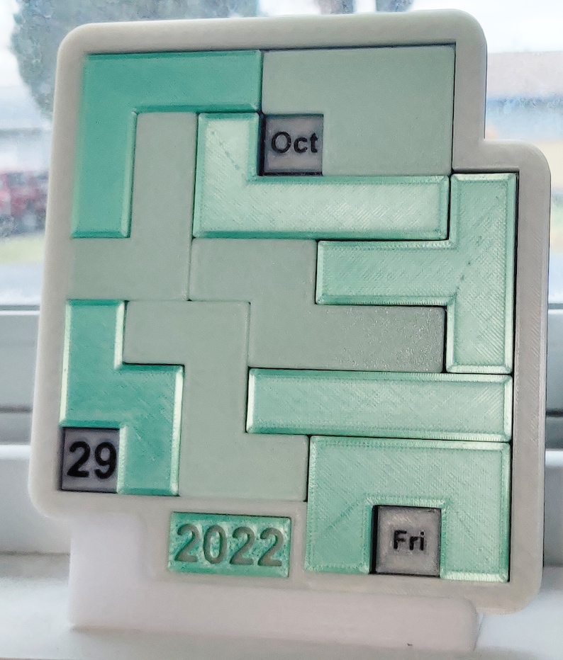 Perpetual Calendar Puzzle - Etsy