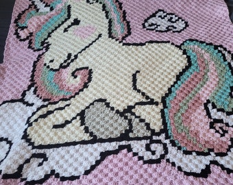 Unicorn C2C Crochet Blanket Pattern - Etsy