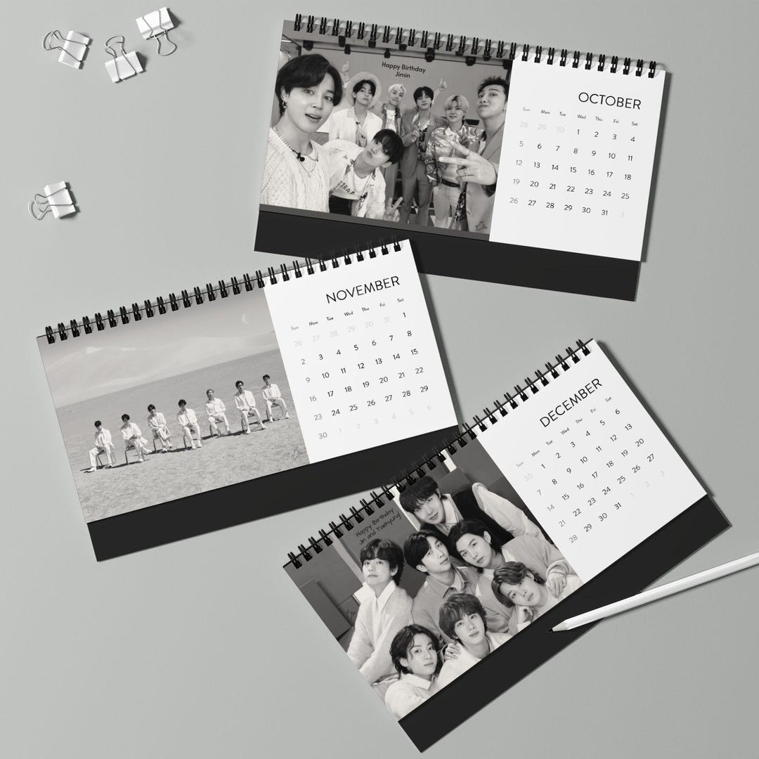 Memories of Bangtan BTS Calendar 2025 Desktop Jungkook Jimin Jhope ...