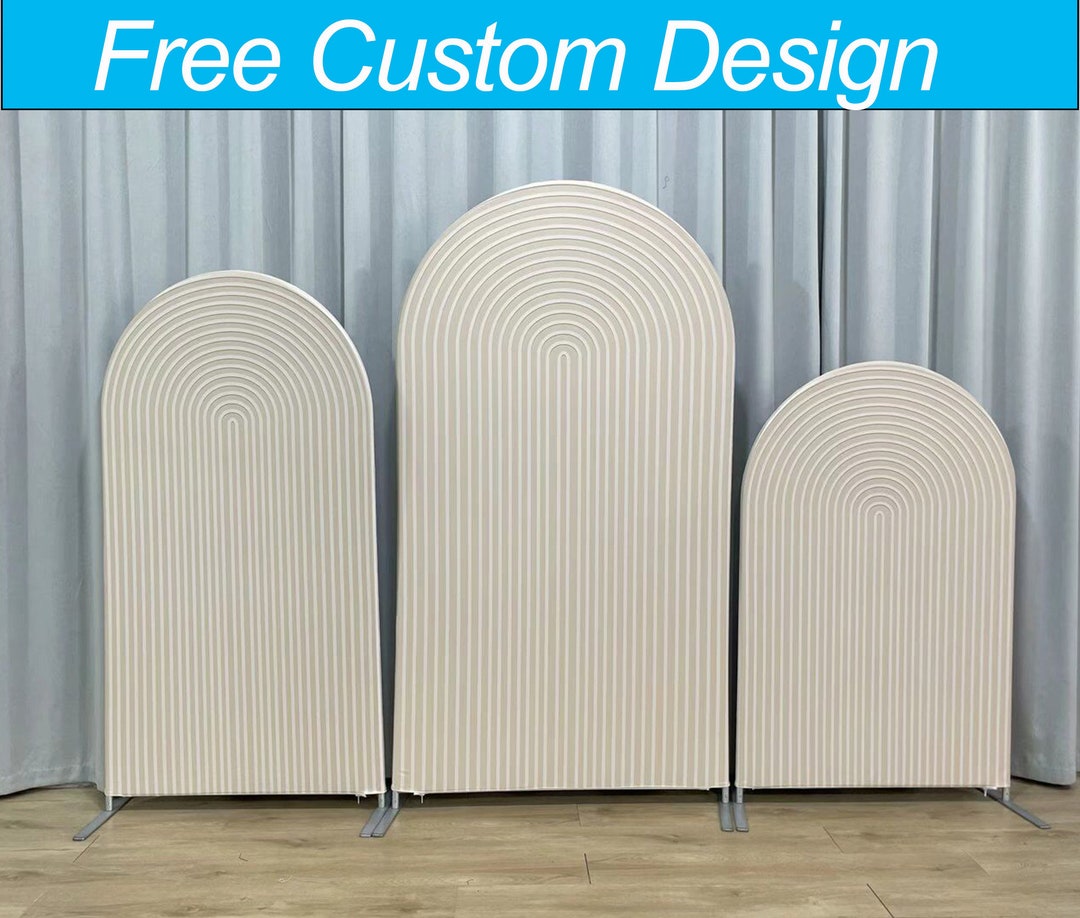 Solid Arch Stand Backdrop Ripple Print Fabric Chiara Wall Backdrop for ...
