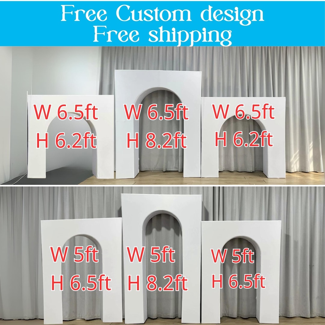 3D Sqaure Wedding Open Arch Door Backdrop Stand Print Fabric Arch Cover ...