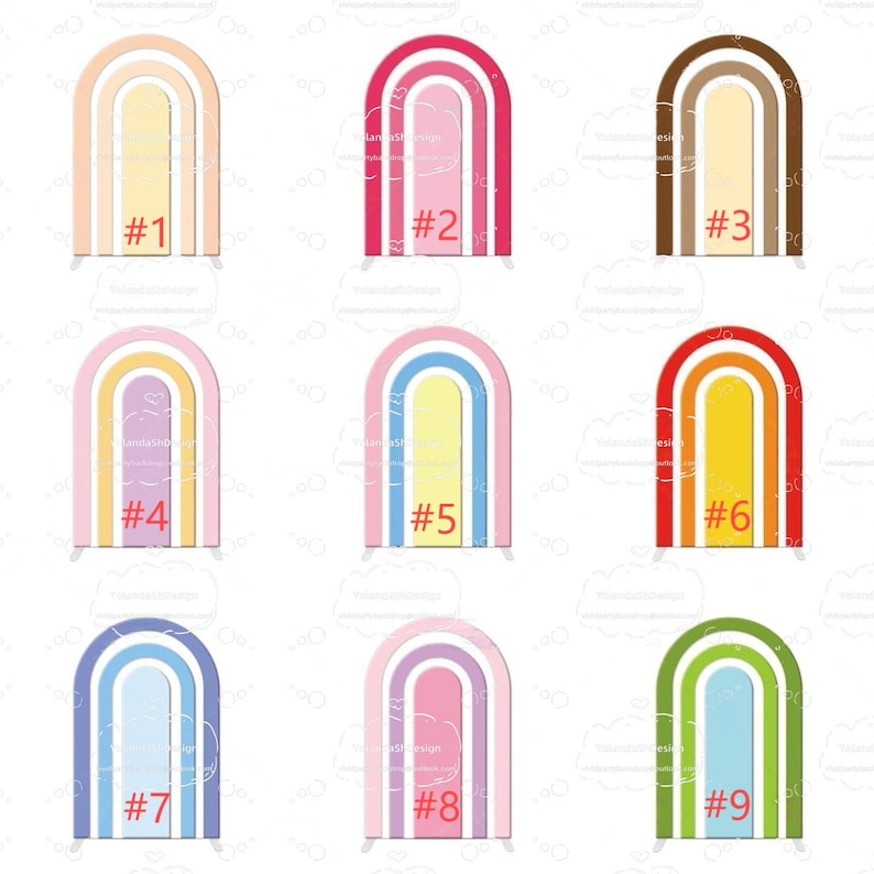 Rainbow Arch Backdrop Stand Chiara Wall Backdrop Photo Booth ...