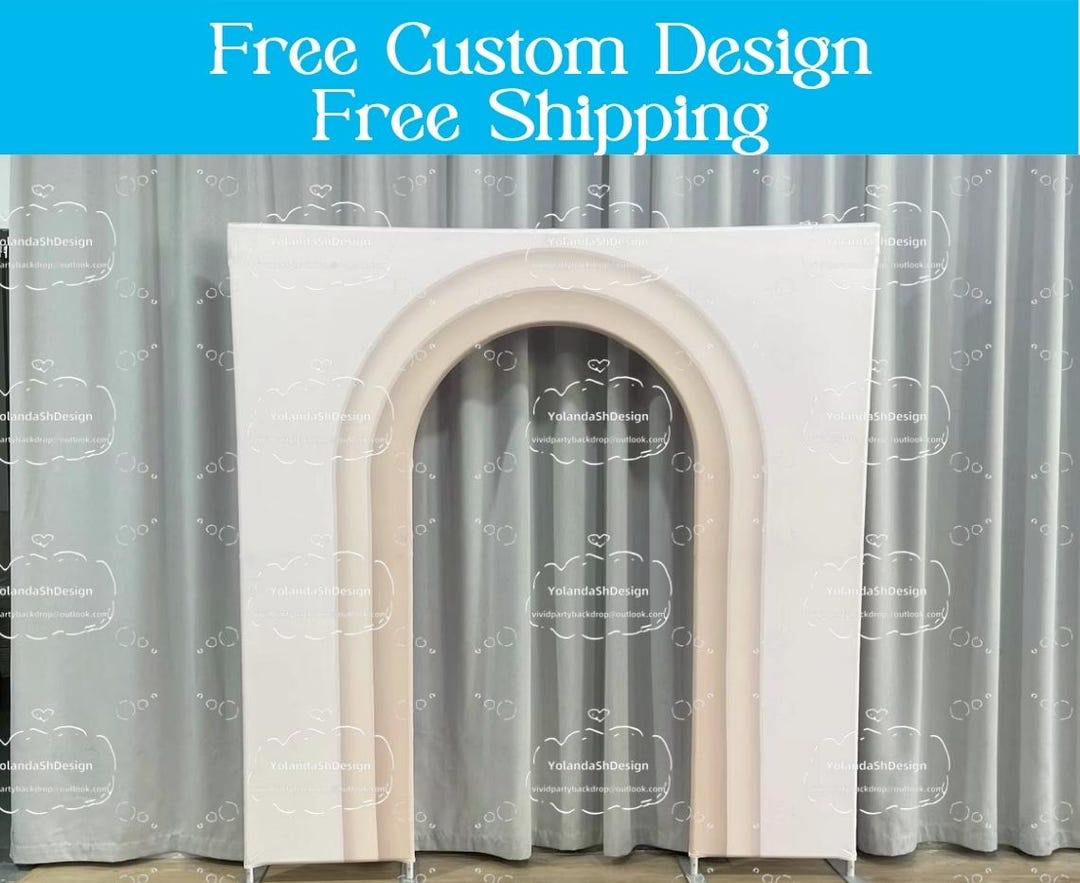 Welcome Open Arch Door Stand 3D Ripple Arch Backdrop Cover Photo Booth ...