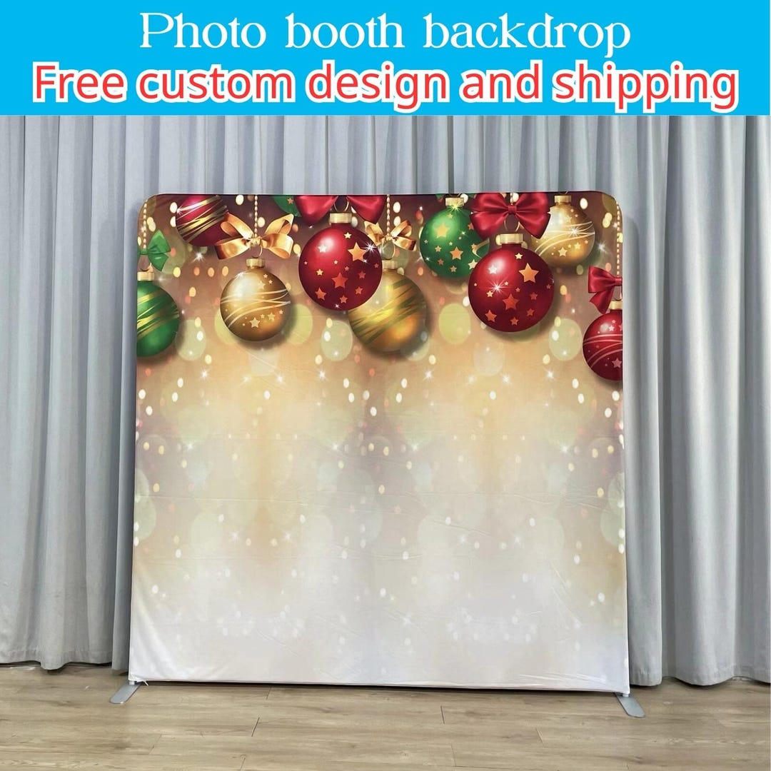 Christmas Bells Photo Booth Backdrop for Xmas Tree Party Decor ...