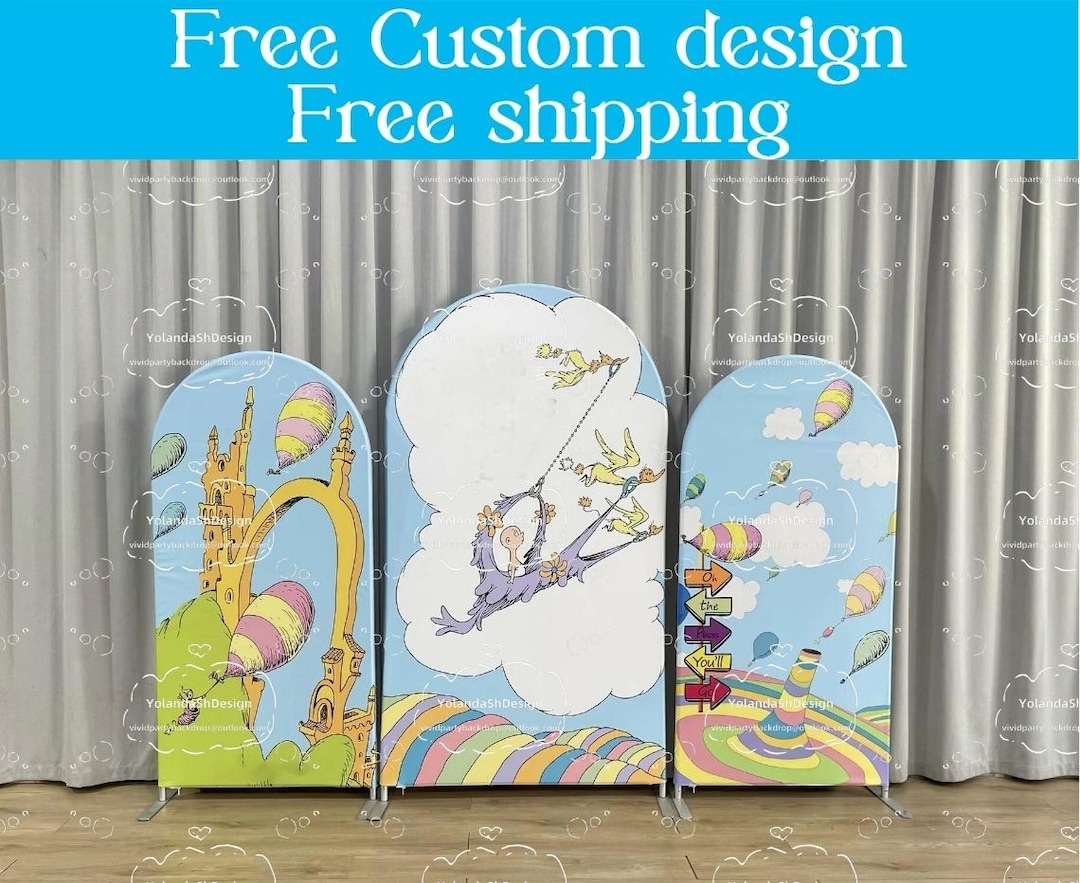 Oh the Places You'll Go Arch Stand Backdrop Dr. Seuss Chiara Wall ...
