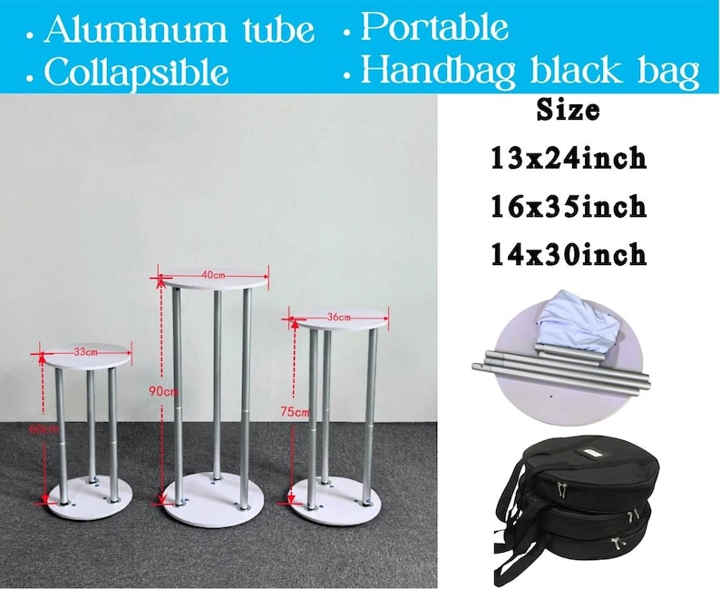 Collapsible Plinth Cylinder Stand Pedestal Cover Polyester Cover for ...