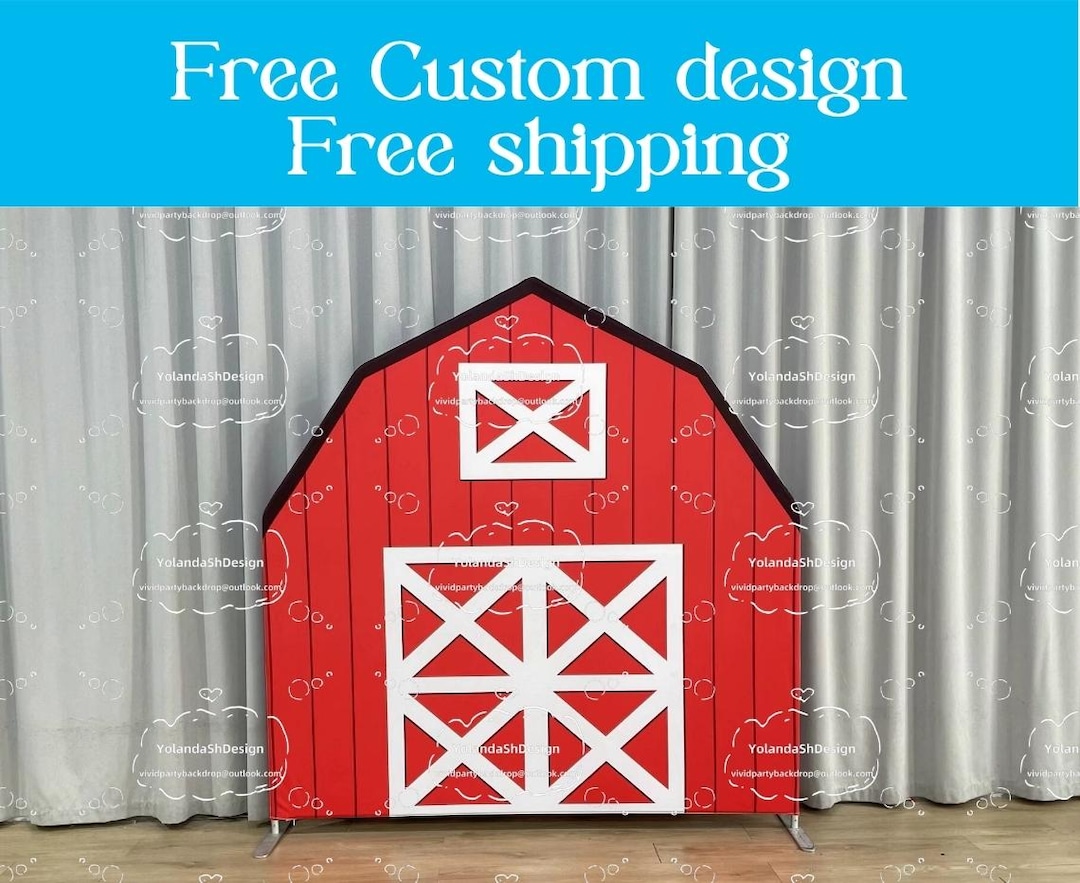 Red House Farm Barn Arch Backdrop Metal Stand Backdrop Frame Chiara ...