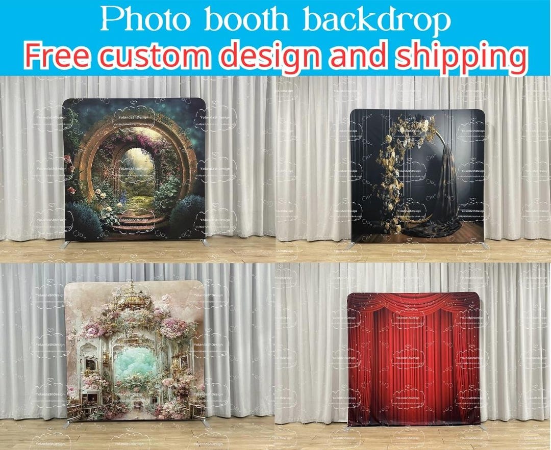 Magic Fairytale Garden Photobooth Backdrop Stand Floral Fabric Cover ...