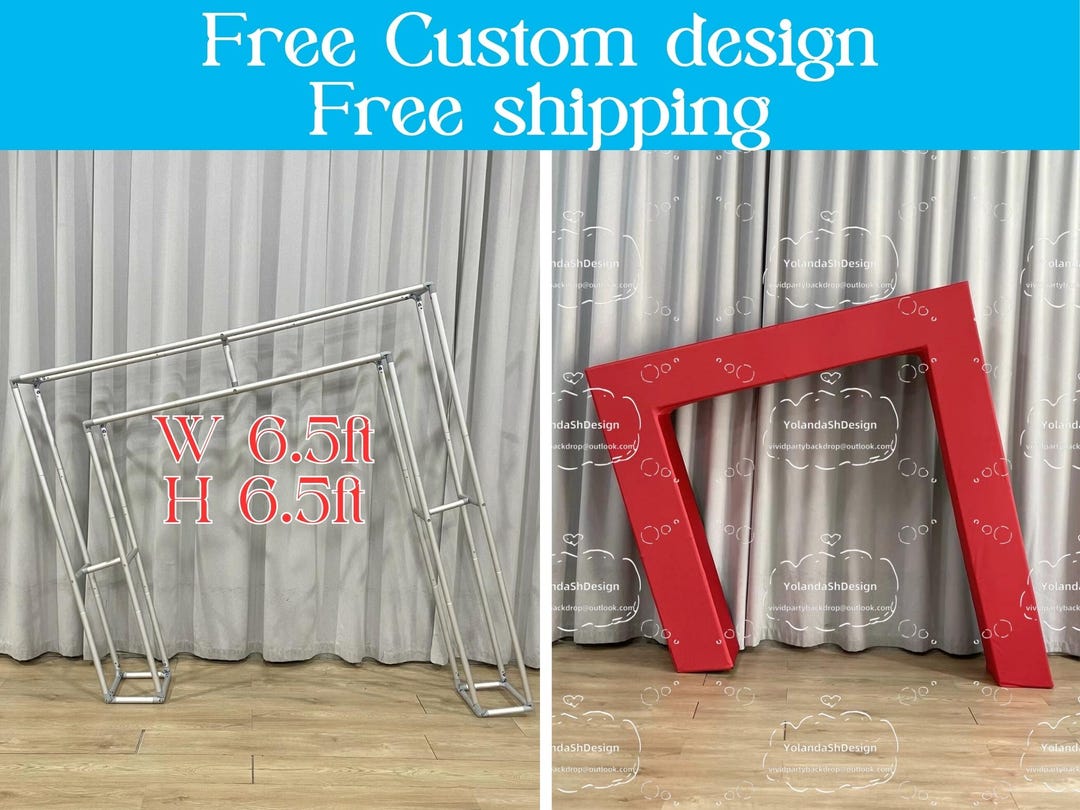 3D Slanted Wedding Open Arch Door Backdrop Stand Print Fabric Arch ...