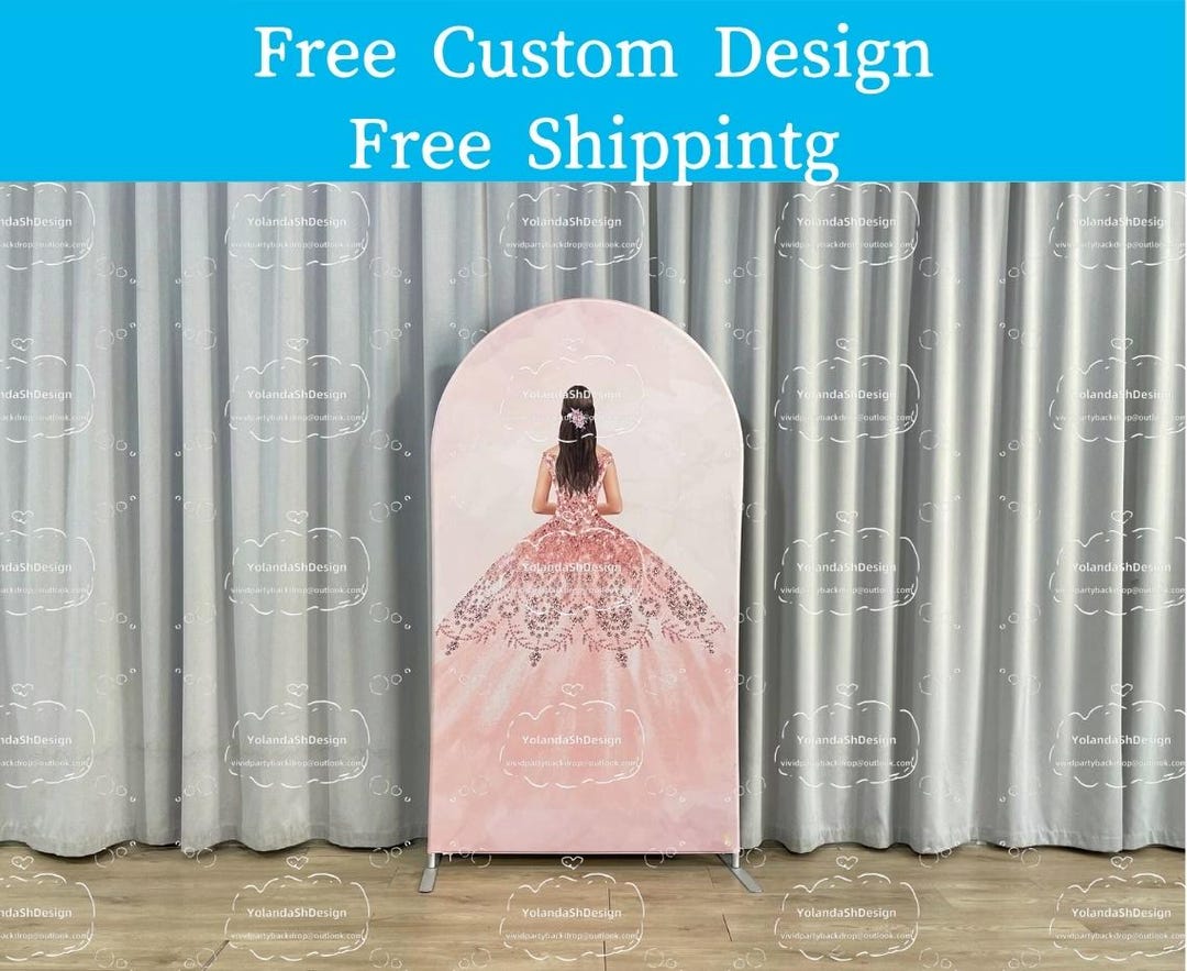 Quinceanera Arch Cover Backdrop Princess Sweet Girl Mis Quince Anos ...