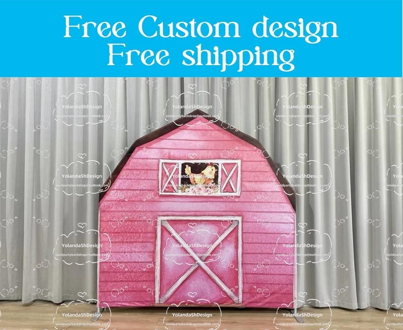 Red Barn Arch Backdrop Metal Stand Backdrop Frame Farm House Chiara ...