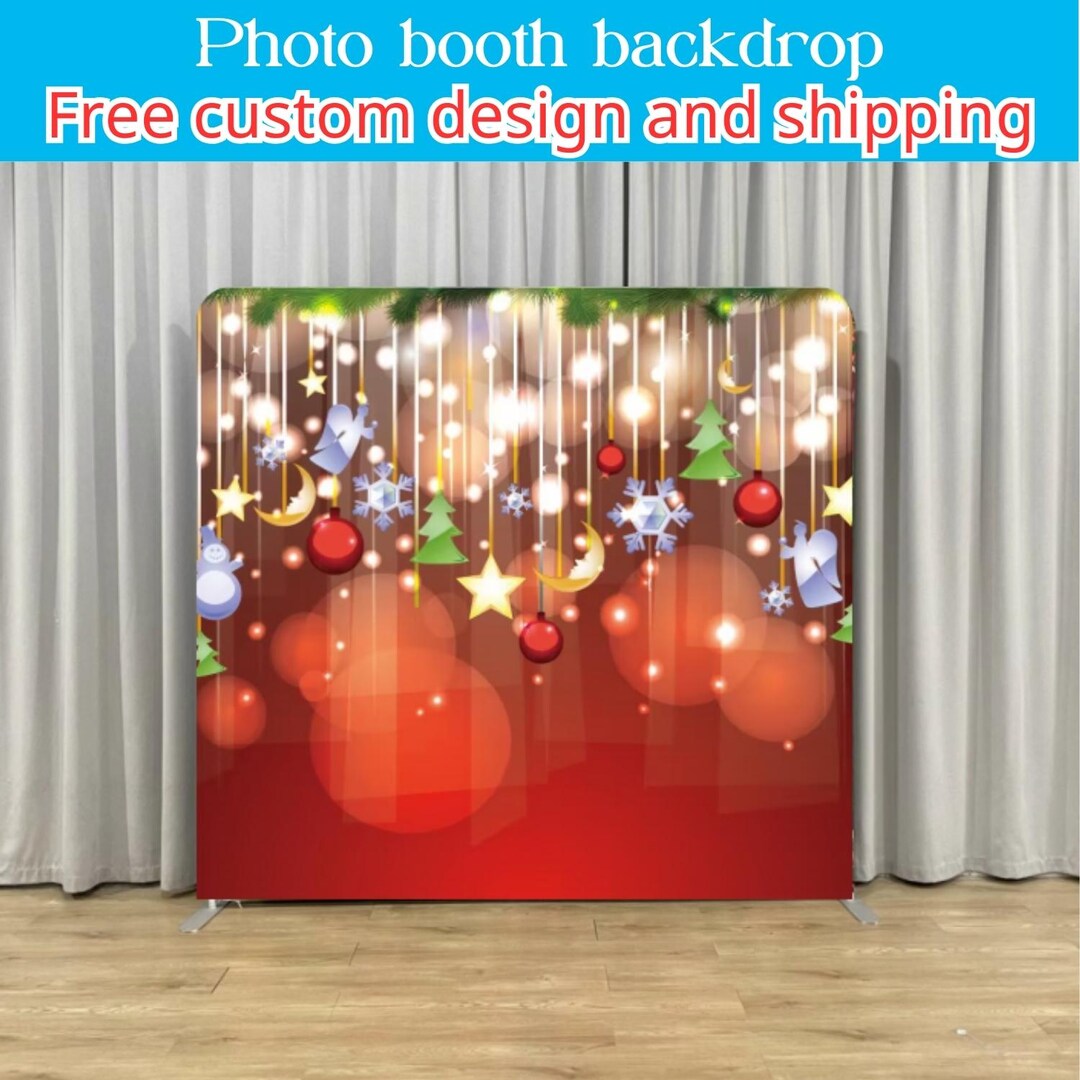 Christmas Bells Photo Booth Backdrop for Xmas Tree Party Decor ...