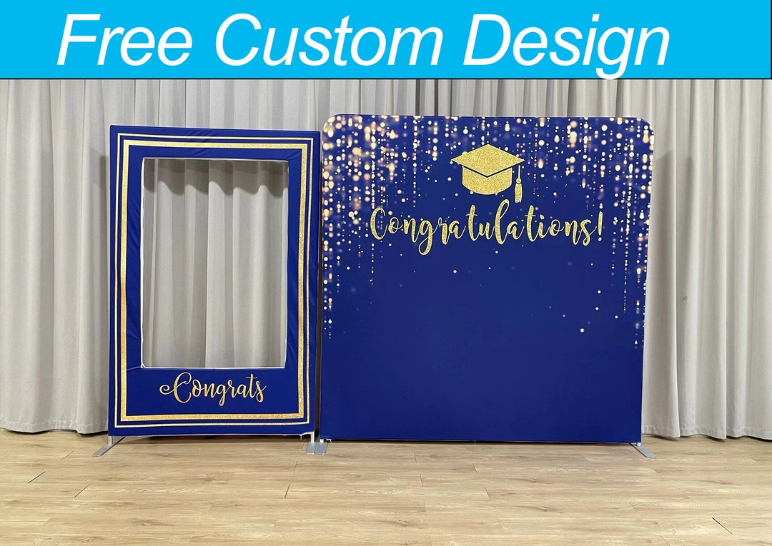 Backdrop Stand Frame + High Quality Backdrop Fabric Cover, Free Custom ...
