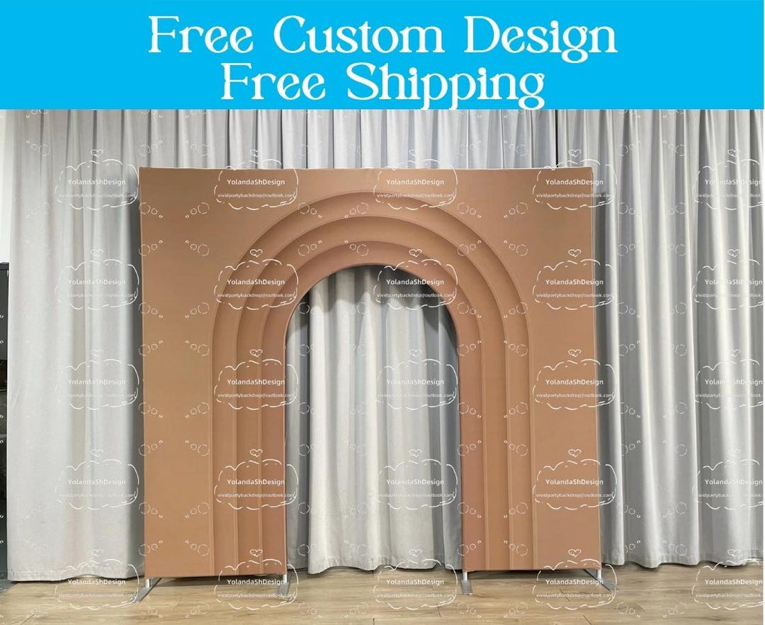 Welcome Open Arch Door Stand 3D Ripple Arch Backdrop Cover Photo Booth ...