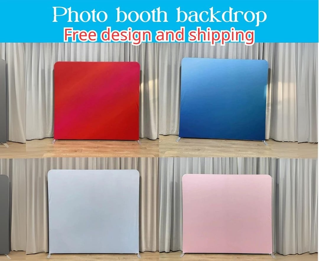 Solid Color Photo Booth Backdrop Stand Free Custom Pillowcase Backdrop ...
