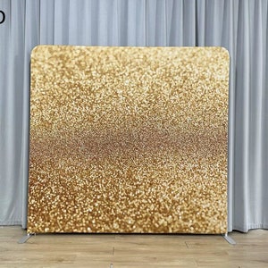 Sparkle Glitter Photo Booth Backdrop Stand Gold Sequin Pillowcase ...