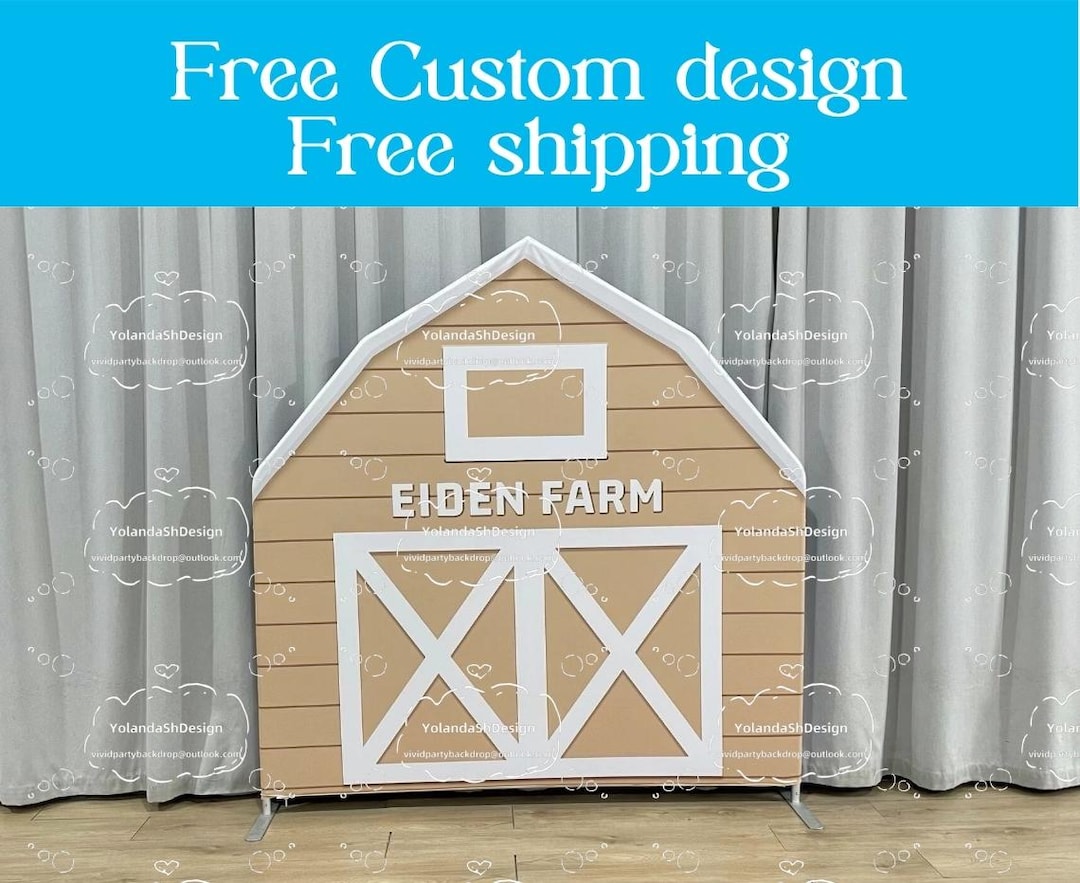 Brown House Barn Farm Arch Backdrop Metal Stand Frame Chiara Arch ...