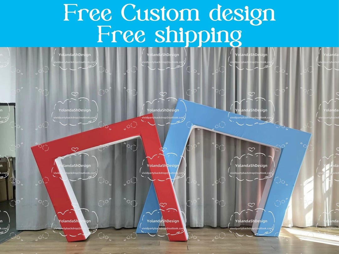 3D Slanted Wedding Open Arch Door Backdrop Stand Print Fabric Arch ...