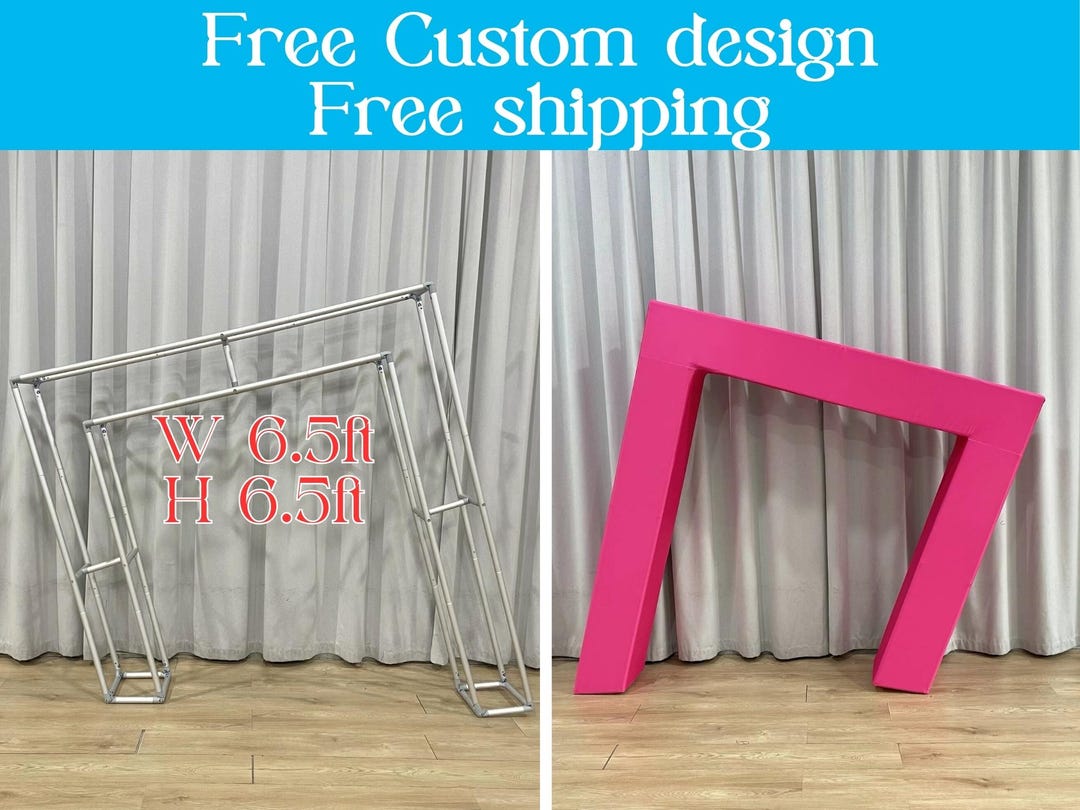 3D Slanted Wedding Open Arch Door Backdrop Stand Print Fabric Arch ...