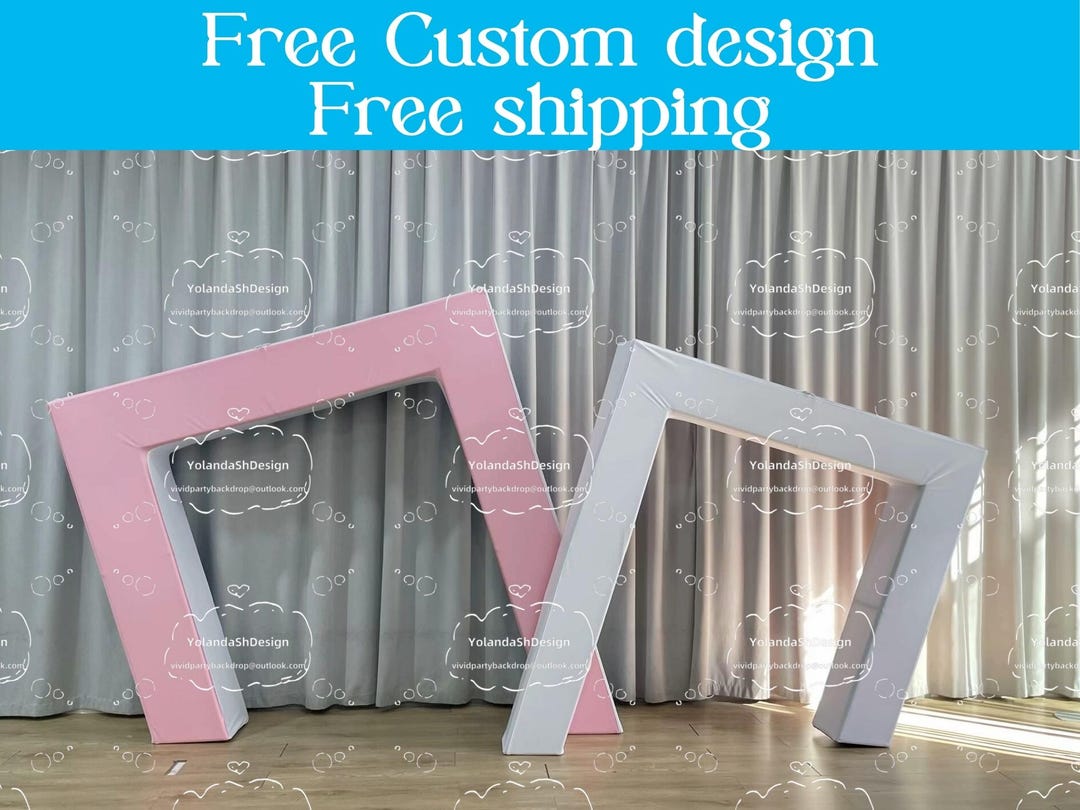 3D Slanted Wedding Open Arch Door Backdrop Stand Print Fabric Arch ...