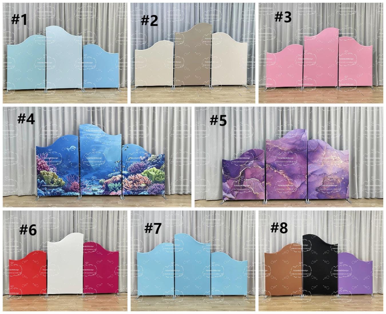 Wave Arch Backdrop Stand Party Frame Print Chiara Wall Arch Fabric ...