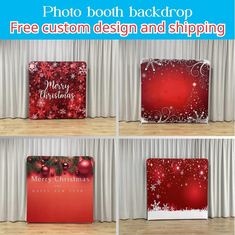 Photo Booth Back Drop Christmas - Etsy