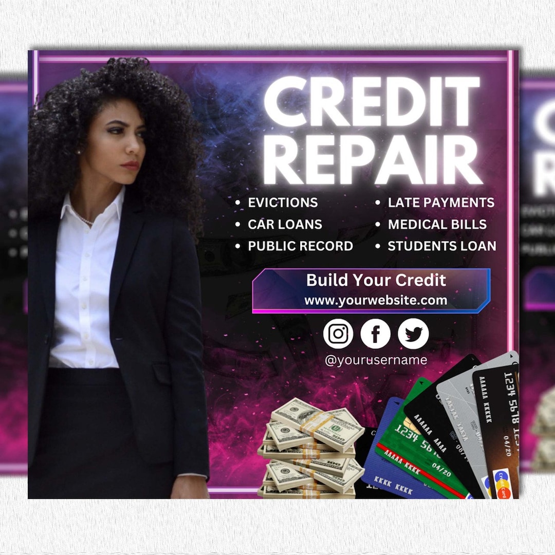 Credit Repair Flyer, Credit Restoration Flyer, Credit Fix Template ...