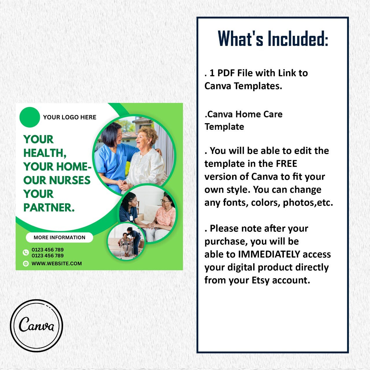 Home Care Flyer, Home Care Service Flyer Template, Nurse Caregiving ...