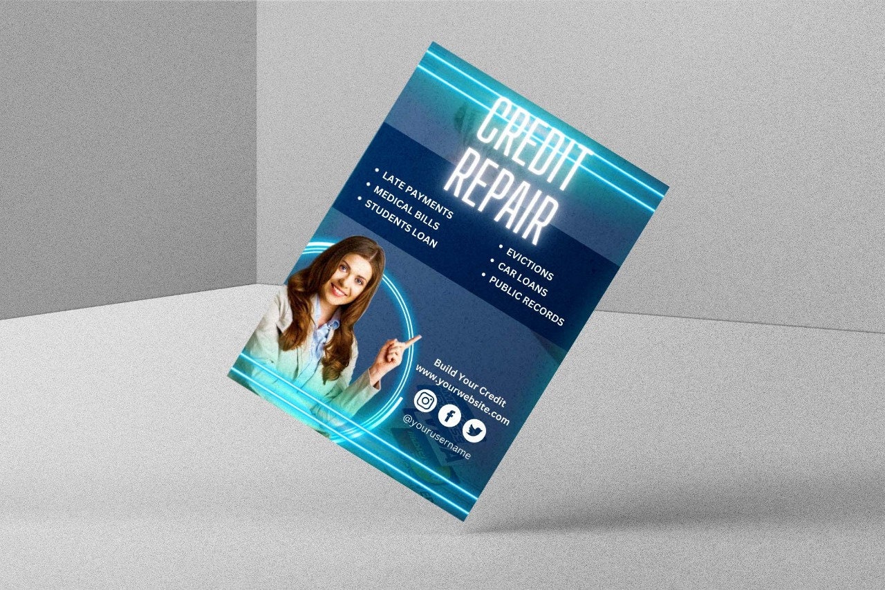 Credit Repair Flyer, Credit Restoration Template, Credit Flyer, DIY ...