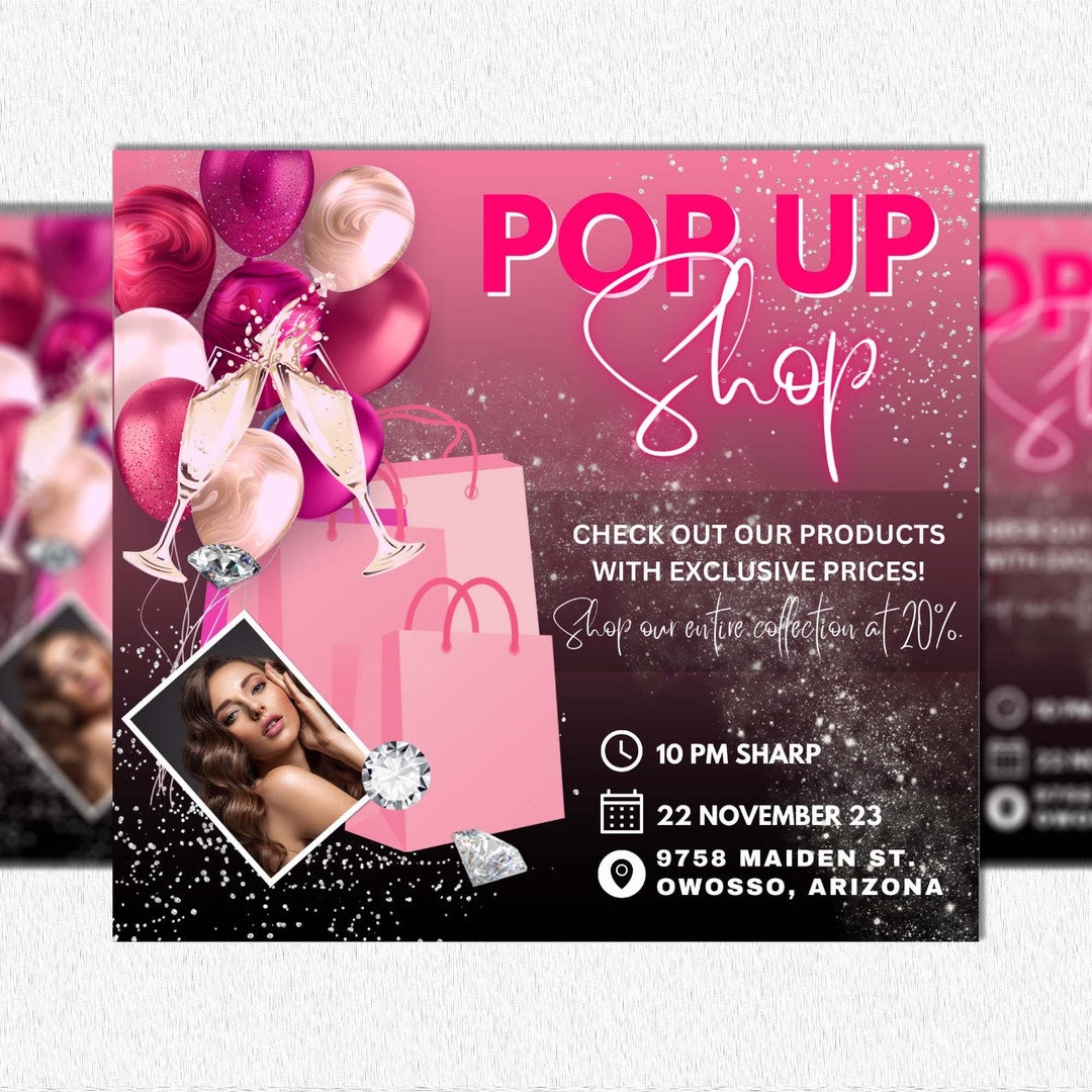 Pop up Shop Flyer, Pop up Shop Template, DIY Editable Flyer, Grand ...