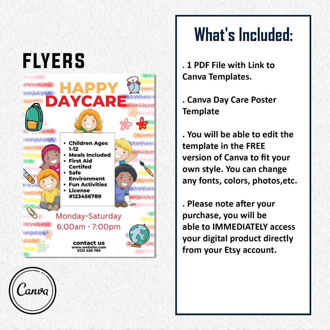 Daycare Flyer Template, Childcare Flyer, Babysitting Flyer, Home ...