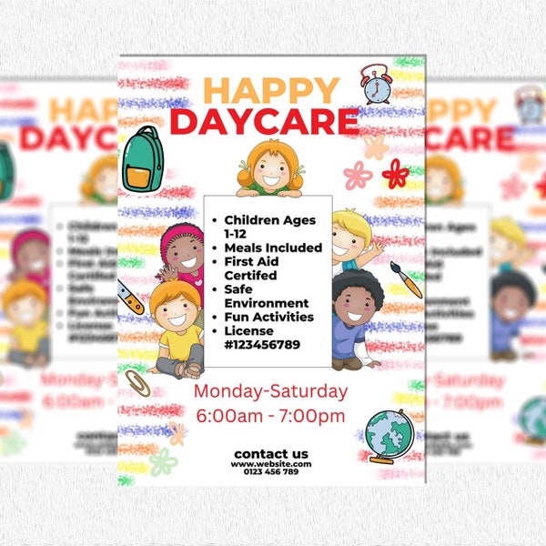 Daycare Enrollment Flyer - Etsy