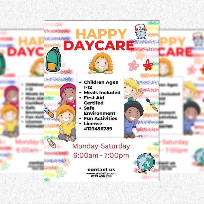 Daycare Flyer Template, Childcare Flyer, Babysitting Flyer, Home ...