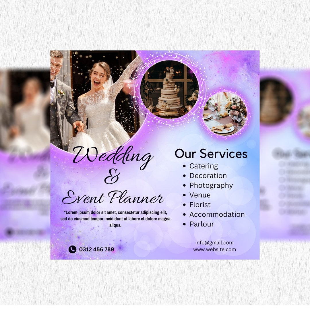 DIY Event Planner Flyer, Event Planning Business Template, Wedding ...