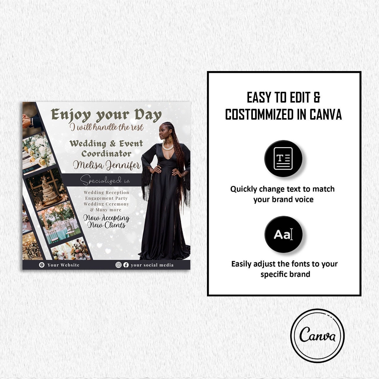 DIY Event Planner Flyer, Event Planning Business Template, Wedding ...