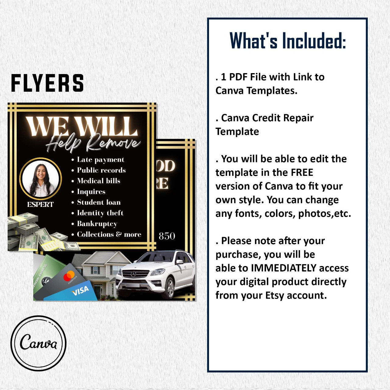 Credit Repair Flyer, Credit Restoration Flyer, Credit Fix Template ...