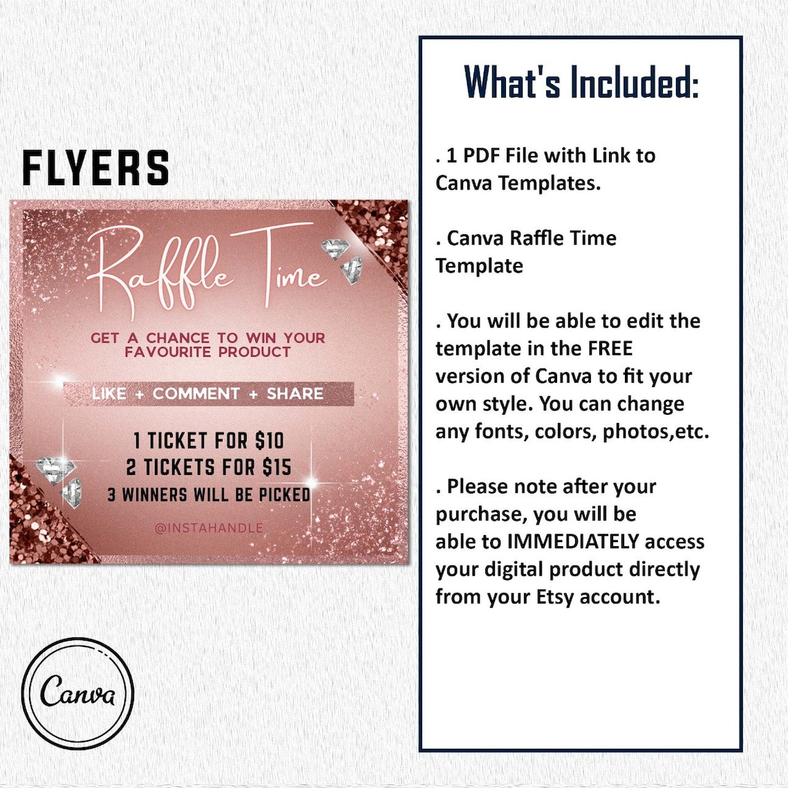 Raffle Flyer, Social Media Flyer, Lash Raffle Template, Giveaway Flyer ...